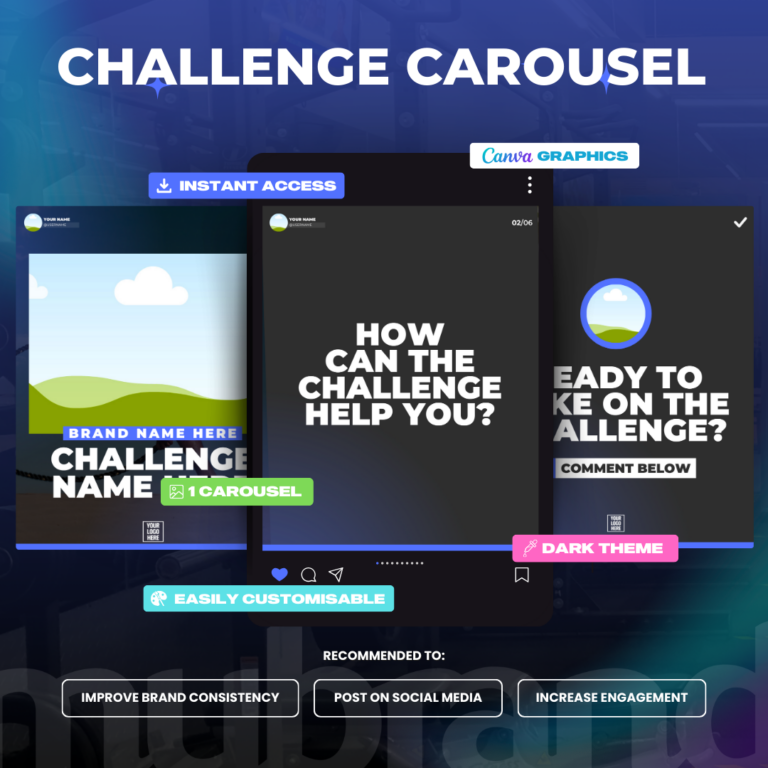 Challenge Accepted - Promo Launch Carousel - Dark Theme - MyBrand By ...